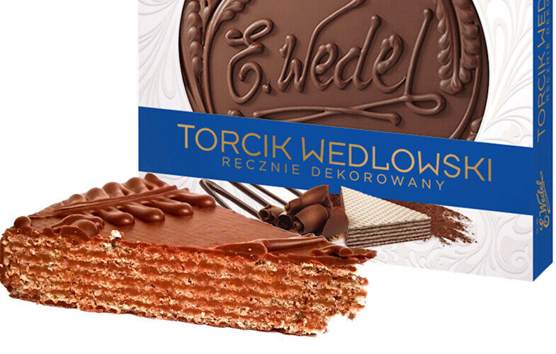 4 PACK - E. Wedel Torcik Wedlowski Wafer CAKE in Dark Chocolate 250GR ...