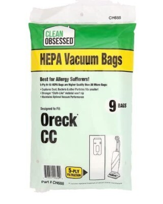 Clean Obsessed H-10 HEPA Bags Fits Oreck Type CC Upright Vacuum ...