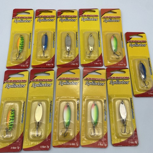 (11) Johnson Splinter Freshwater/Saltwater 1/4oz ASSORTED COLORS FAST ...