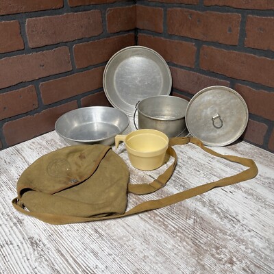Vintage BOY SCOUTS OF AMERICA Mess Kit Aluminum Pot W/ LID PAN | eBay