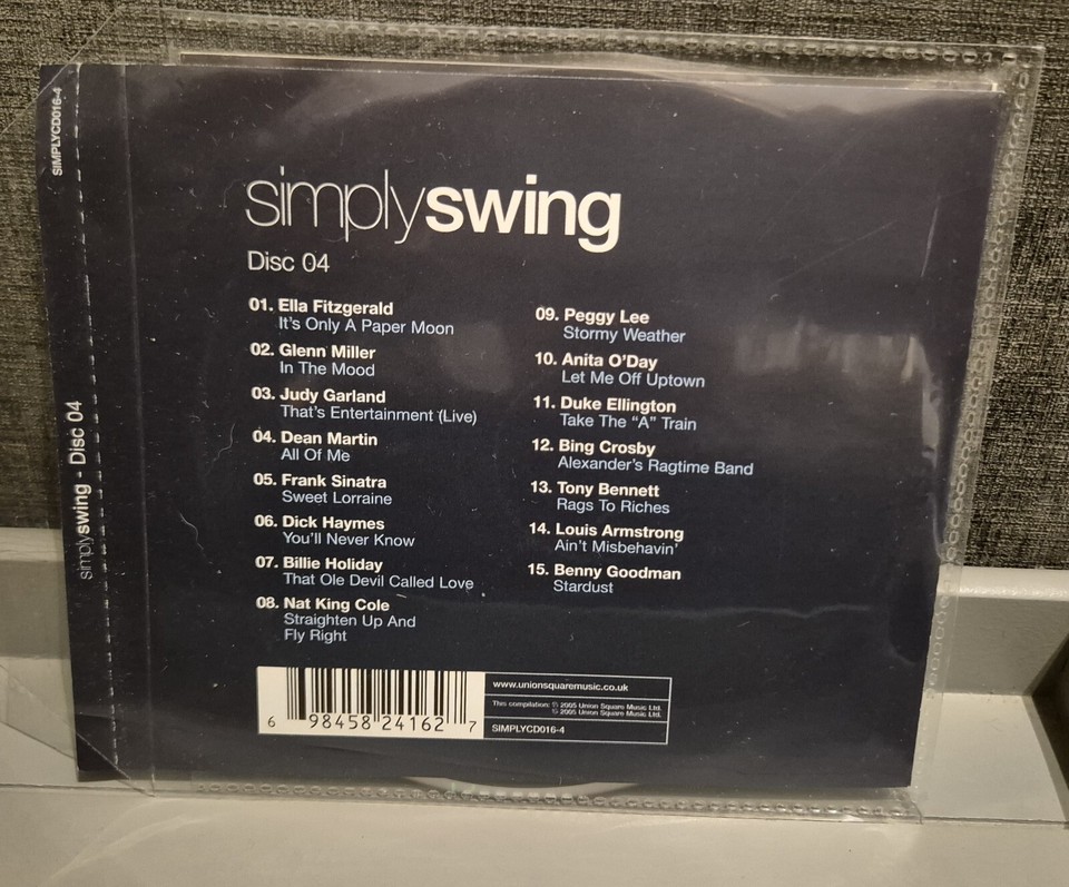 Simply Swing Classic Crooners & Stylish Divas Disc 4 Inlays & Disc Only ...
