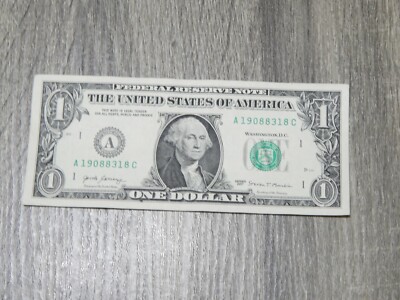 U.S. $1 ONE DOLLAR BILLS NOTES MONEY & CURRENCY YEAR 1908 IN SERIAL ...