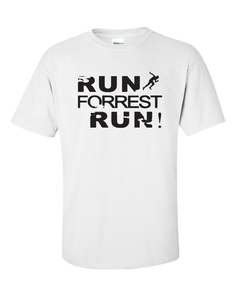 Run Forrest Run Movie Retro Gump Running Workout Funny Men's T-Shirt ...