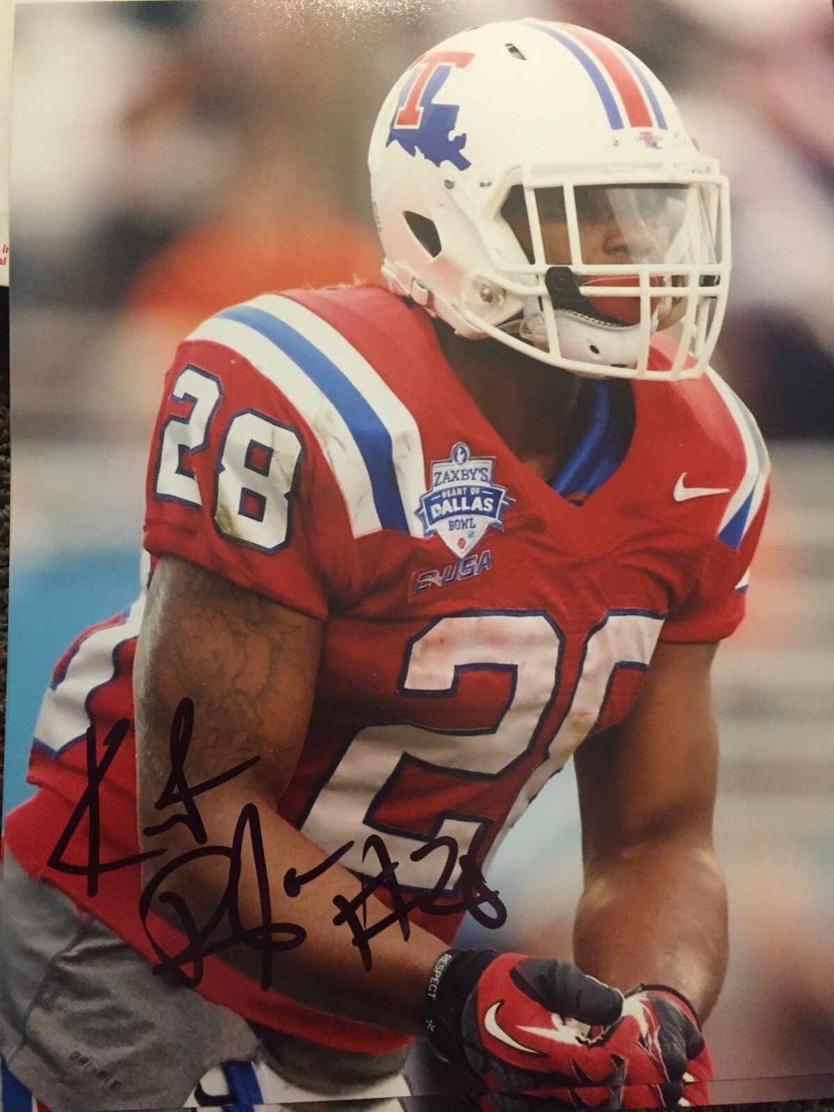 Kenneth Davis Louisiana Tech Bulldogs signed autographed 8x10 football ...
