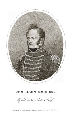 Commodore JOHN RODGERS stipple 1816 engraving PRINT Williams pinx Smith ...