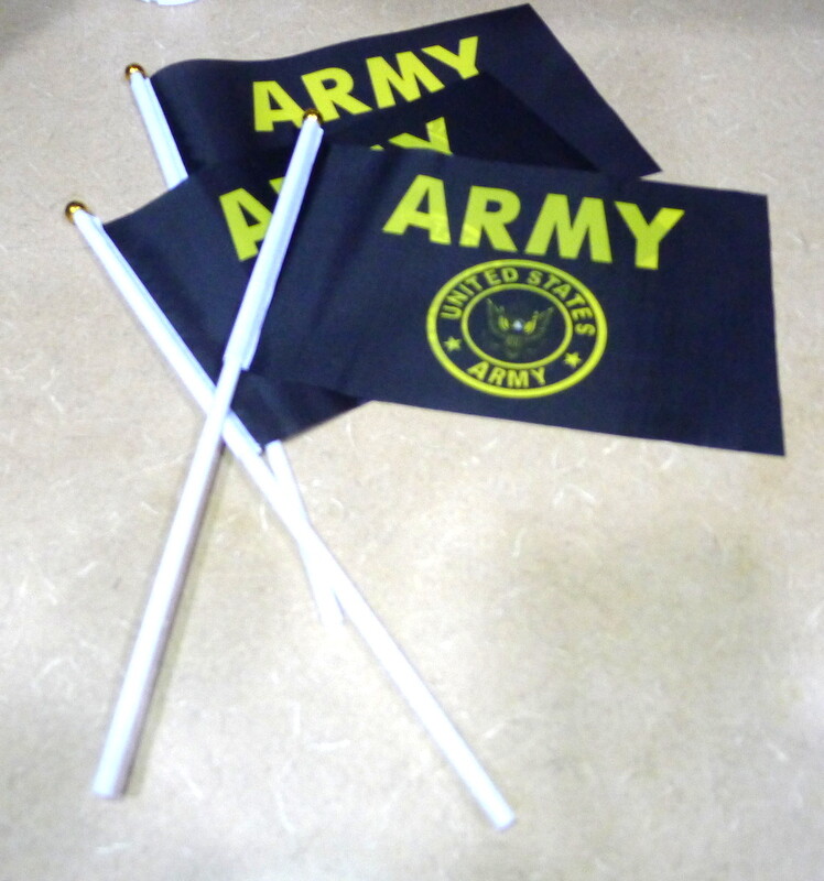 ARMY Flag 8" x 5 1/2" Small Handheld Army Green Flag Yard Outdoors LOT ...