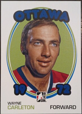 2009 - 2010 ITG Wayne Carleton 1972 The Year In Hockey Blank Back ...