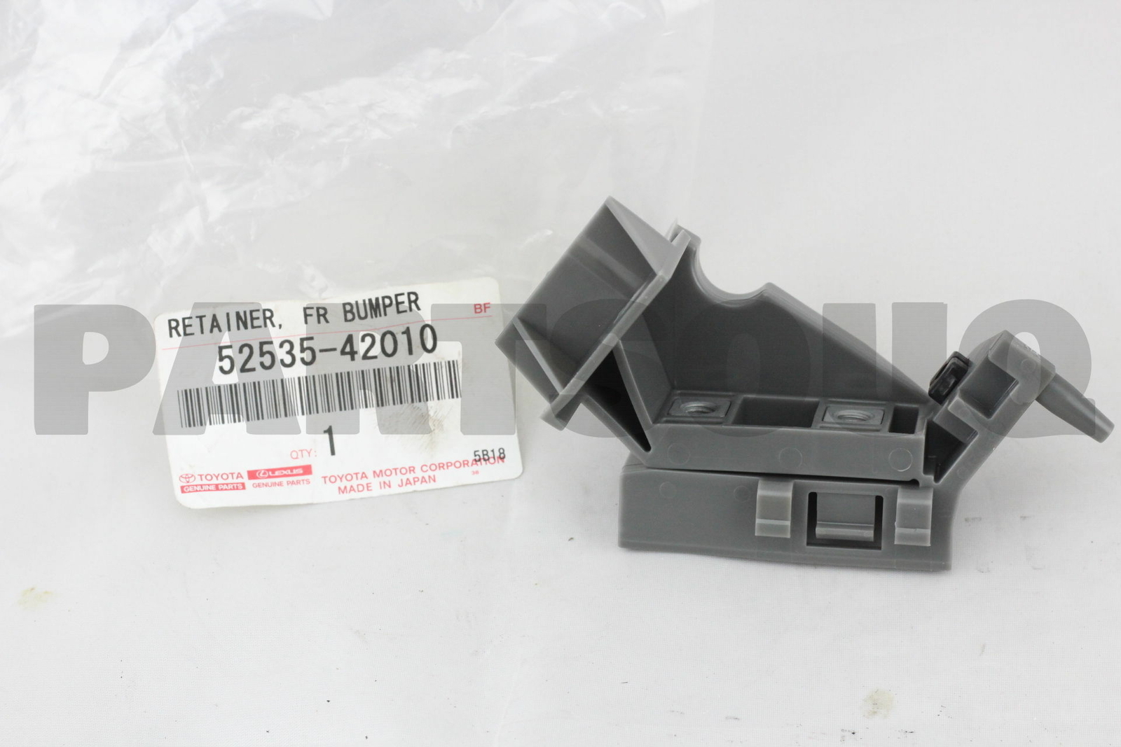 5253542010 Genuine Toyota RETAINER, FRONT BUMPER SIDE, RH 52535-42010 ...