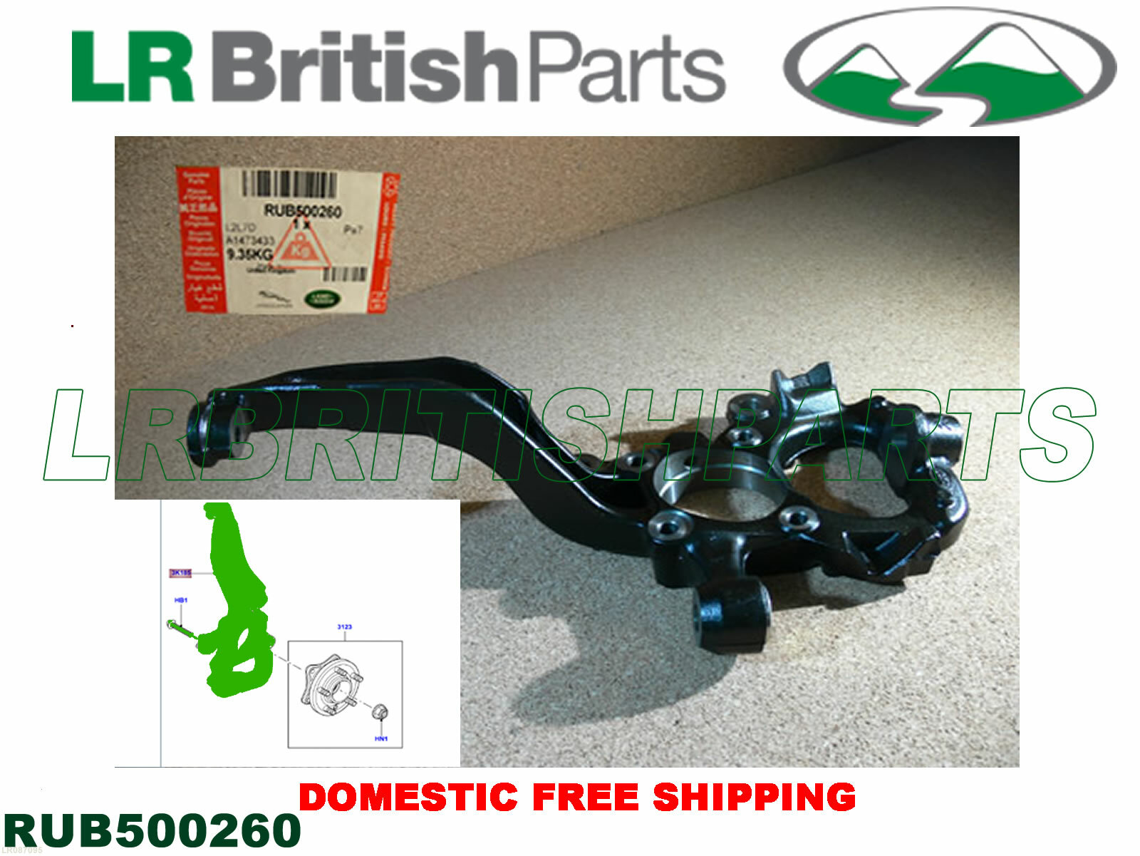 Genuine Land Rover Front Wheel Knuckle Lr3 RH RUB500260 for sale online ...