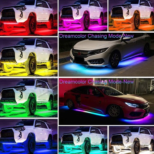 6pcs RGB Dream Color Dreamcolor LED Underglow Kit Car Neon Strip Light ...