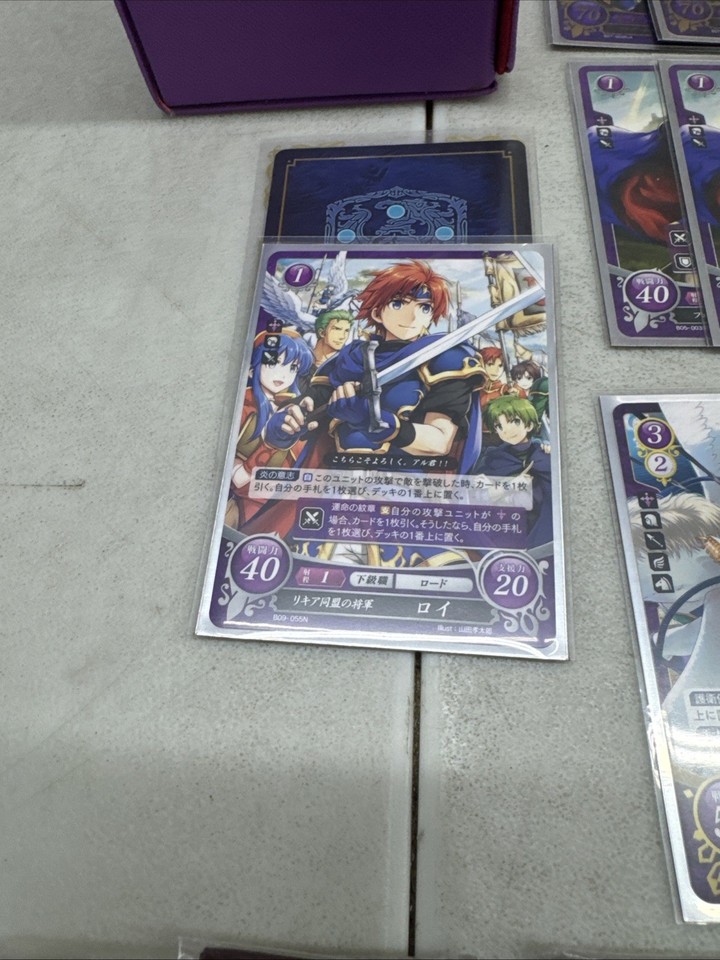 Fire Emblem Cipher Roy Purple Deck Japanese With Extra Sleeves And Deck ...