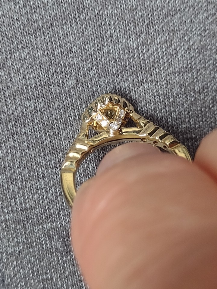 Brand New!Crown of Light 14K Gold Diamond Ring (.97 tcw VS2 Light ...