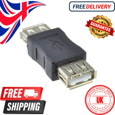 USB FEMALE COUPLER CONNECTOR USB A TO FEMALE SOCKET ADAPTOR JOINER 2pcs ...