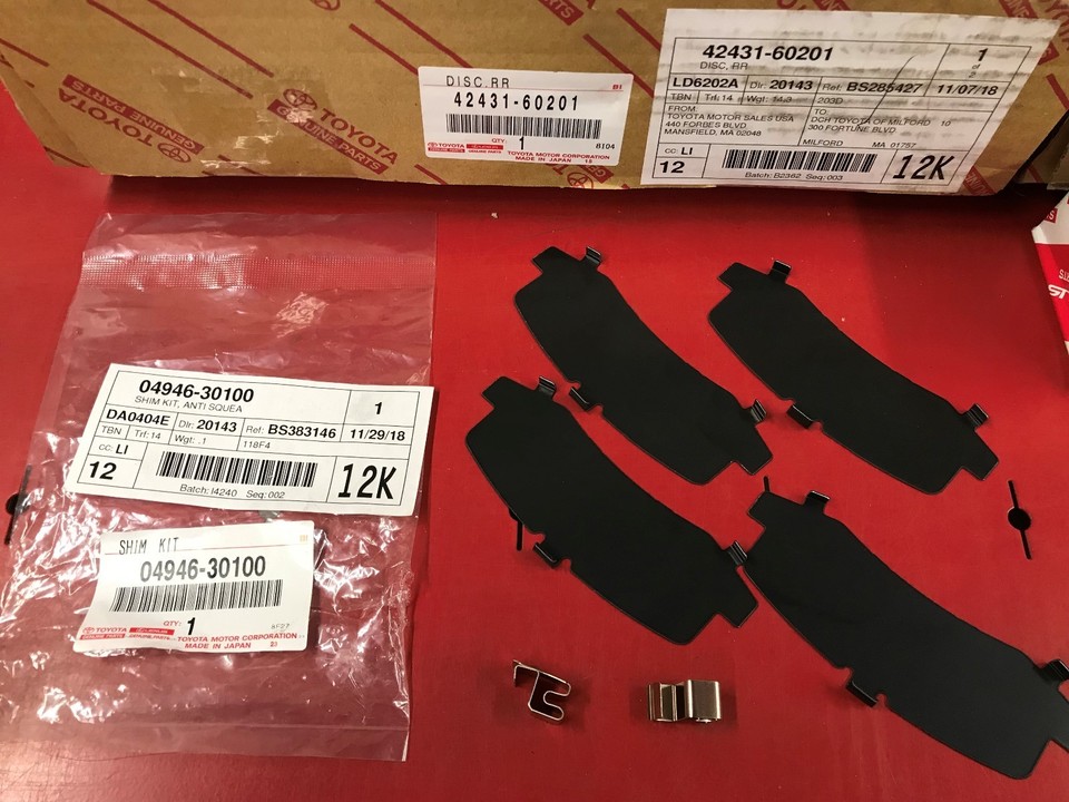 2007-2009 TOYOTA FJ CRUISER GENUINE OEM REAR BRAKE ROTORS TCMC PAD KIT ...