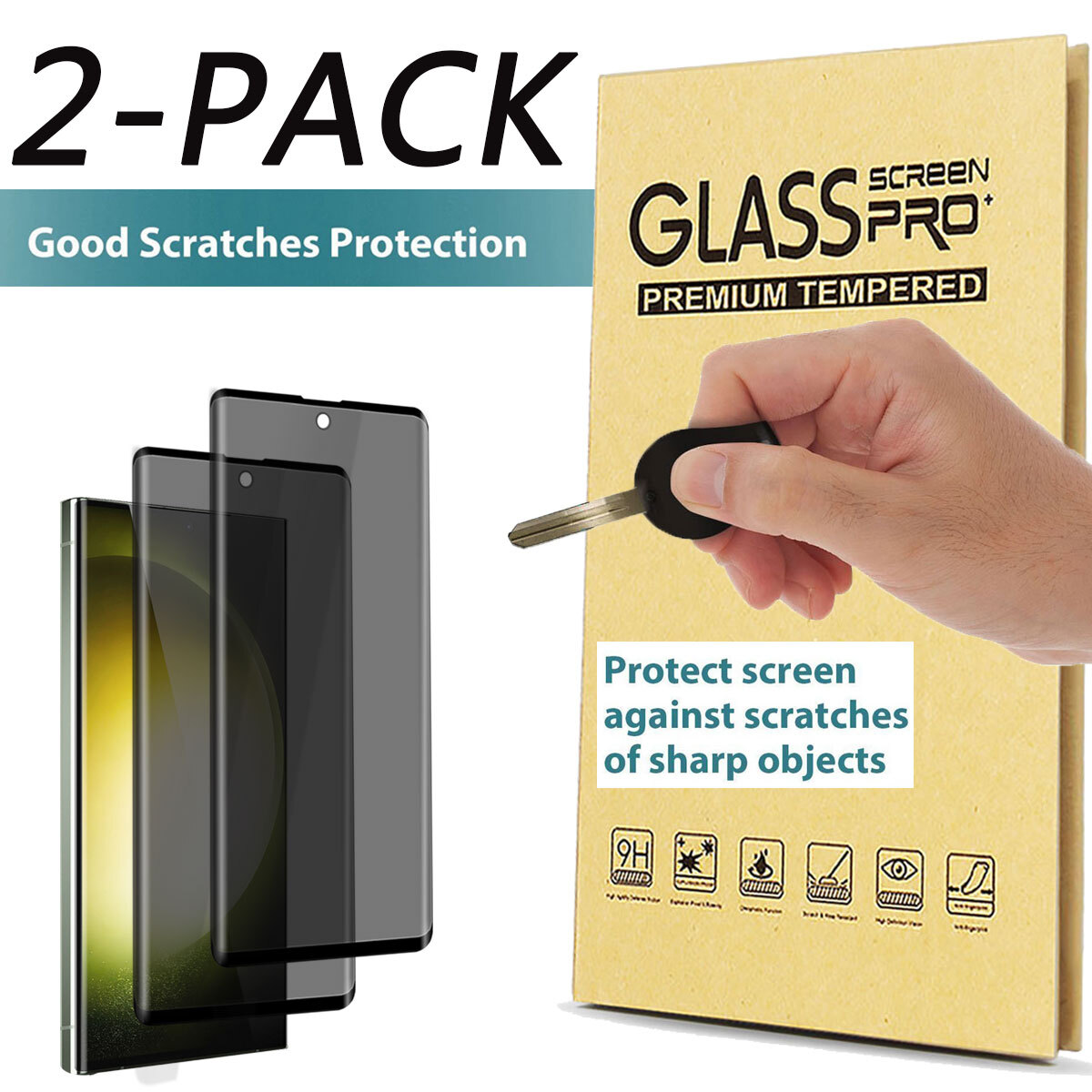 For Samsung Galaxy S23 S22 Ultra Tempered Glass Screen Protector ...
