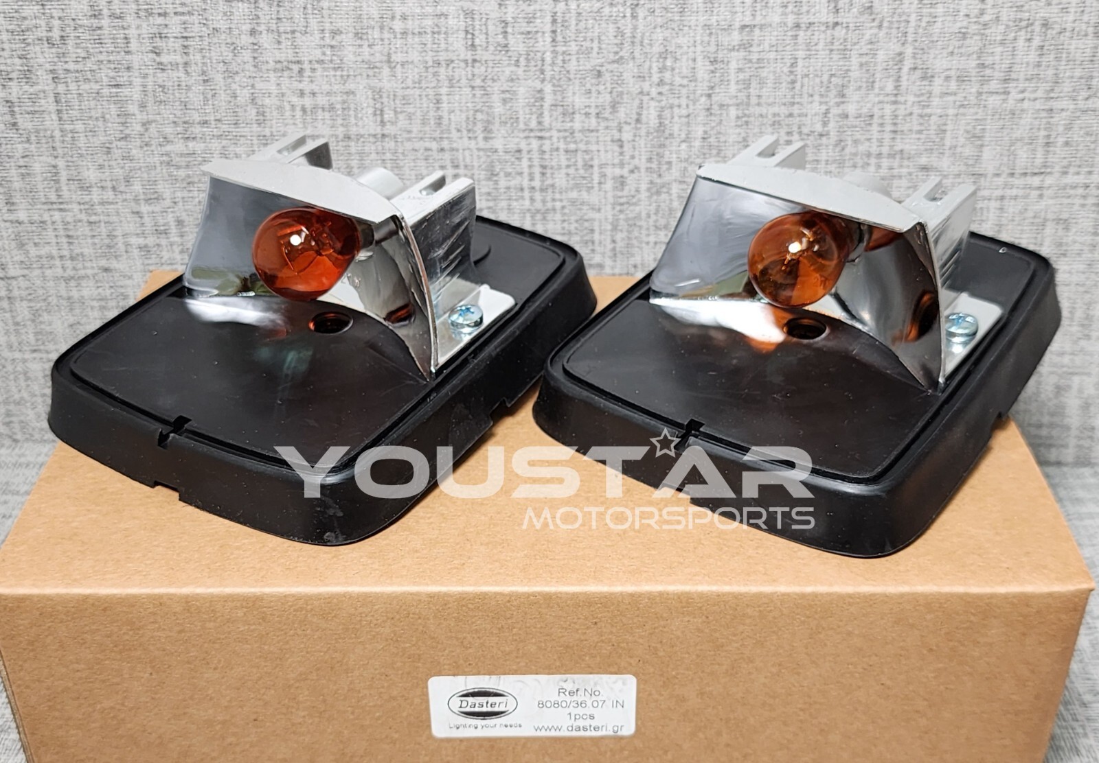 x2 E Mark Turn Signal Indicator Repeater Lights Mercedes W463 W461 W460 ...