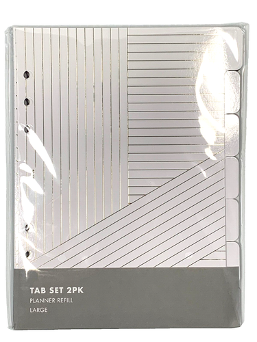 Kikki K Tab Set A5 Large Planner Refill 2 Pack Essentials White Gold ...