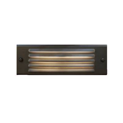 9 1/4 - Inch Brass Louvered Step Lights Recessed Lighting Faceplate ...
