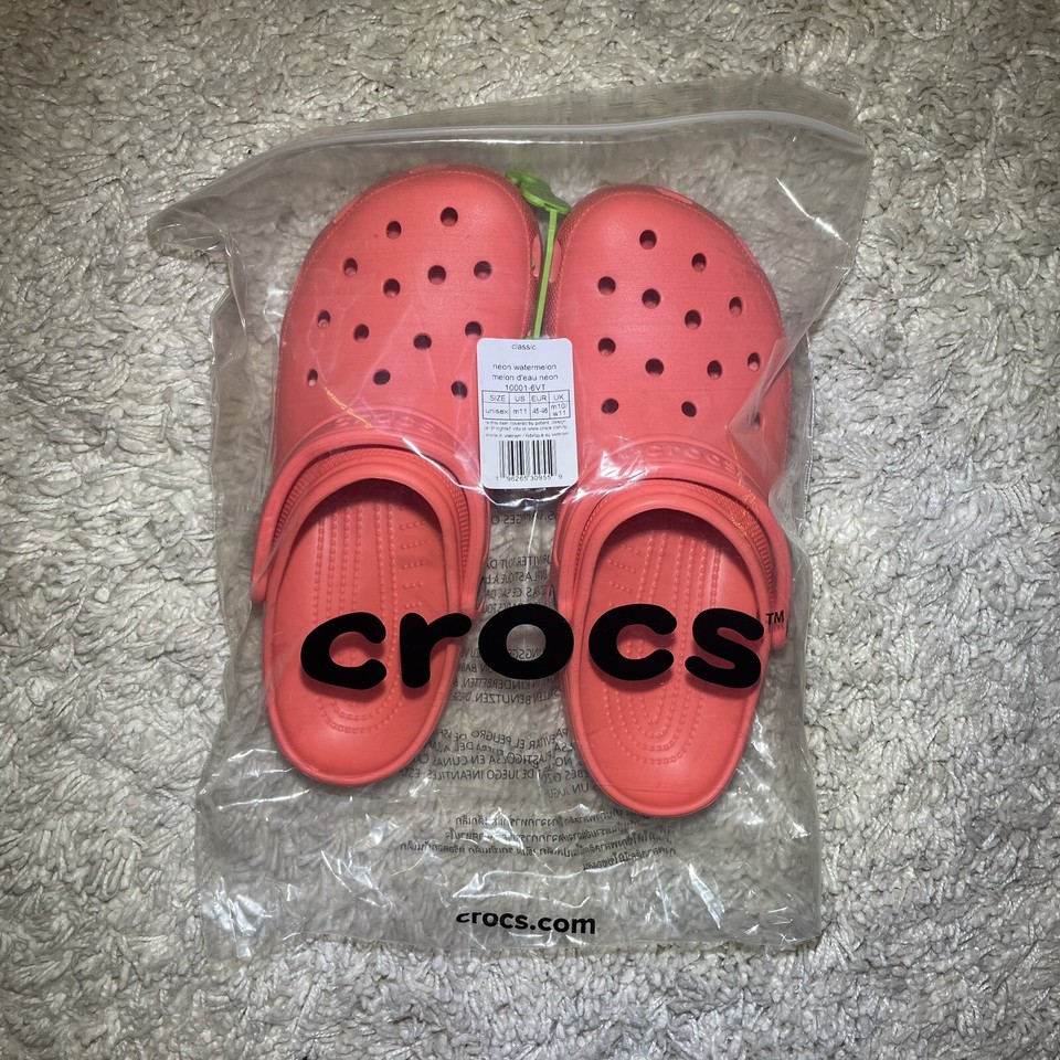 Crocs Classic Clogs Neon Watermelon Men's 11 Women’s Size 13 Unisex ...