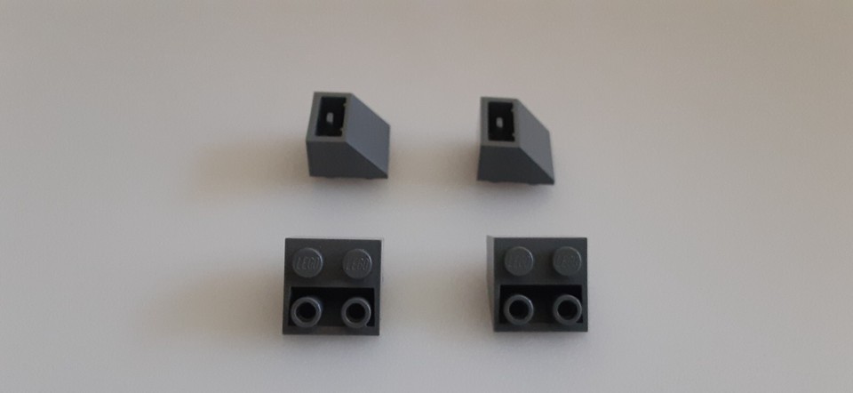 Lego-Slope, Inverted 45 2x2 (#3660) - Dark Bluish Gray - (4) | eBay