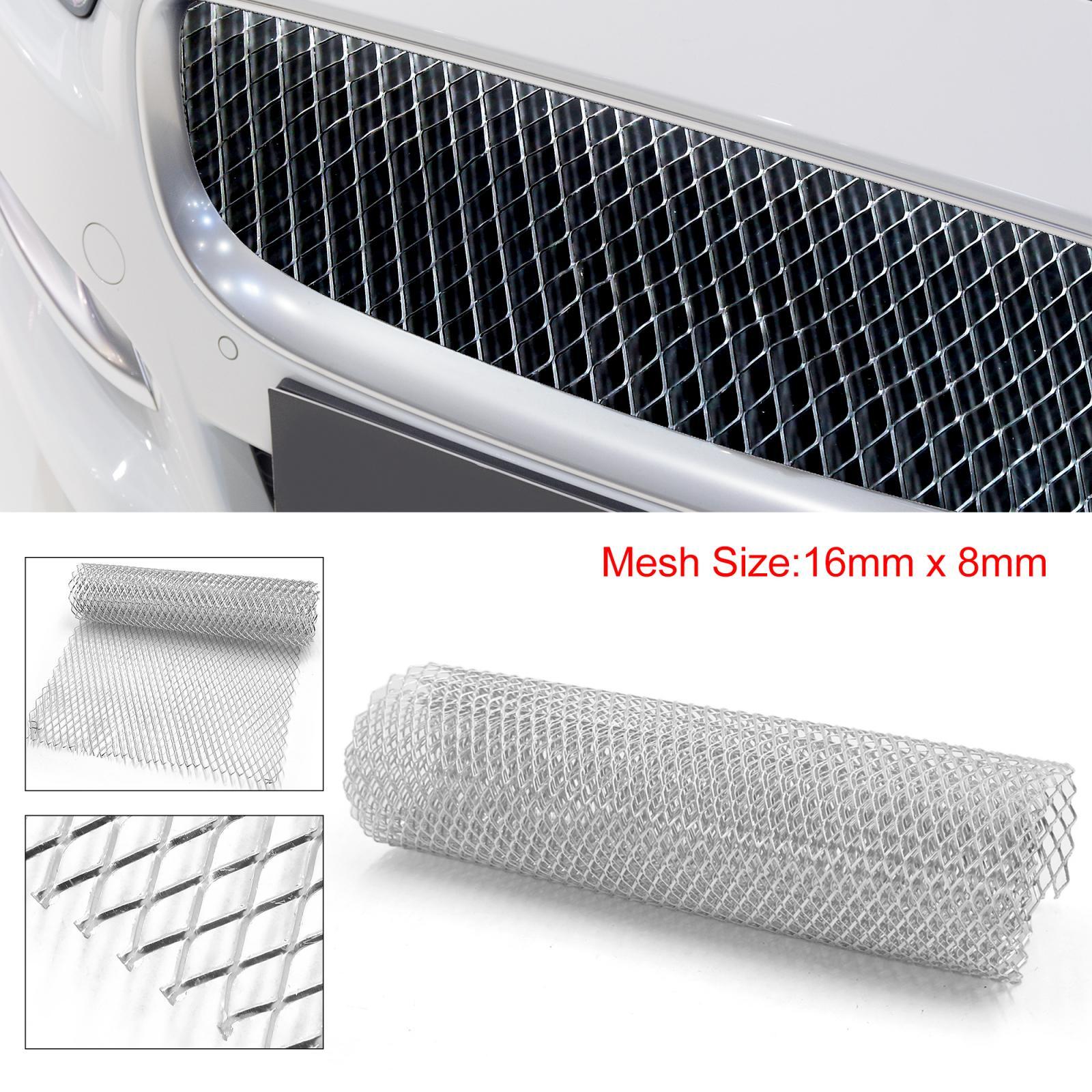 40"*13" Universal Car Vehicle Silver Body Bumper Grille Net Aluminum ...