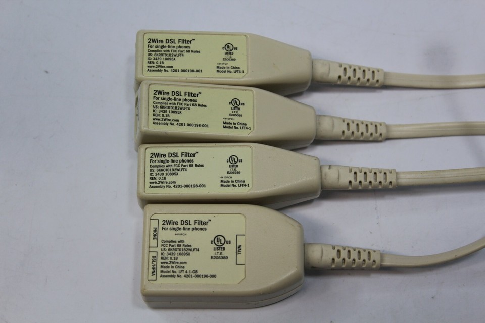 4x 2Wire DSL Line Filters for Single Line Phones USED | eBay