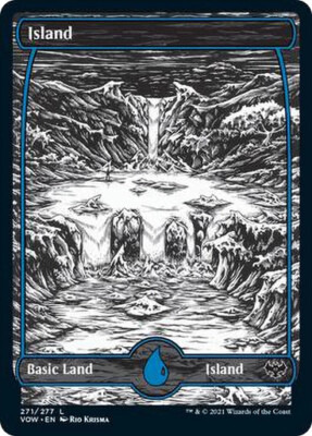 MTG - 4x FULL ART BASIC LAND (ISLAND) #271 Innistrad: Crimson Vow | eBay