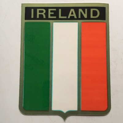 Ireland Large Decal Fighting Irish Flag Car Emblem Sticker Size 4 3/4 x ...