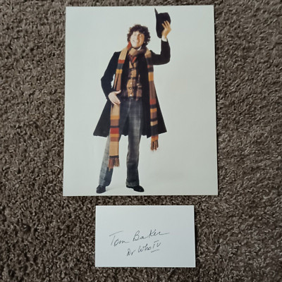 Tom Baker Doctor Who Autographed Index Card & 8x10 Photo | eBay
