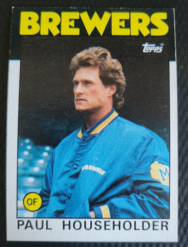 1986 Topps TCG PAUL HOUSEHOLDER Milwaukee Brewers MLB Baseball Card ...