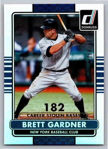 2015 Donruss Stat Line Brett Gardner 127 /182 | eBay