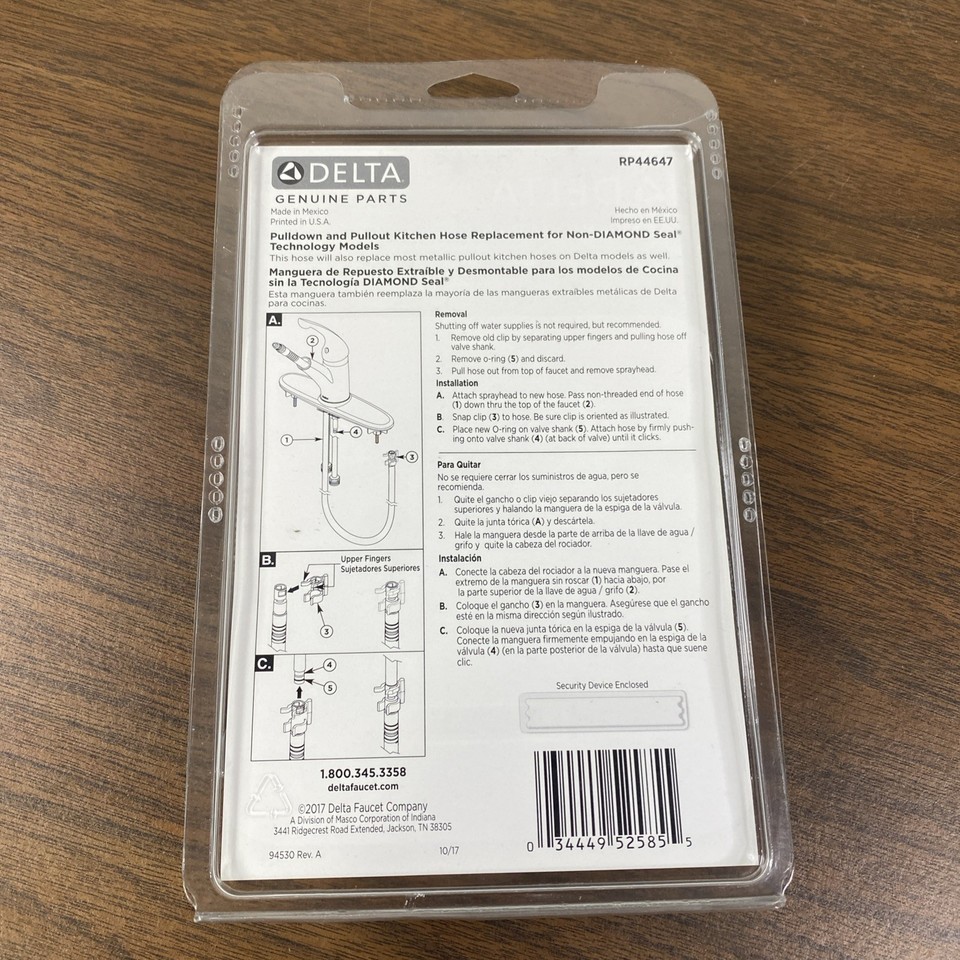 Delta Genuine Parts RP44647 OEM Pull Out Hose Assembly Kitchen Faucet ...