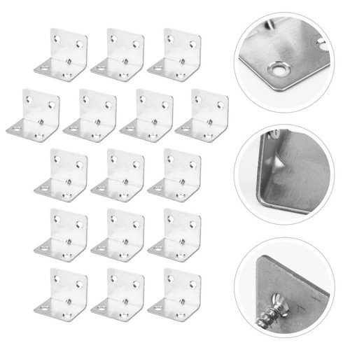 16 Pcs 90 Degree Angle Bracket Corner Brace Joint Fastener Furniture ...