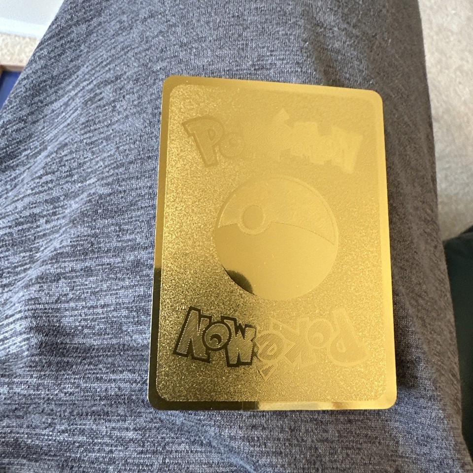 Pokemon TCG Gold Foil Fan Art - Pikachu #076/073 Gold Rare Card NEAR ...