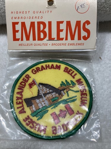 VINTAGE TRAVEL PATCH - ALEXANDER GRAHAM BELL MUSEUM - BADDECK CANADA ...