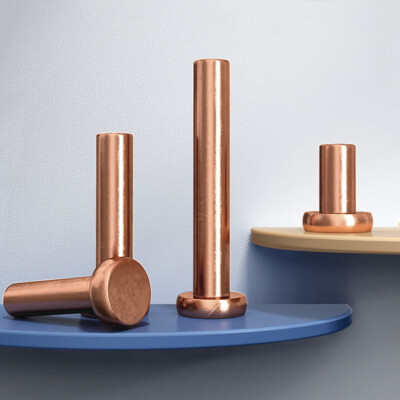 Red Copper Flat Head Solid Rivets M2 M2.5 M3 M4 Rivets Fasteners Metric Size | eBay