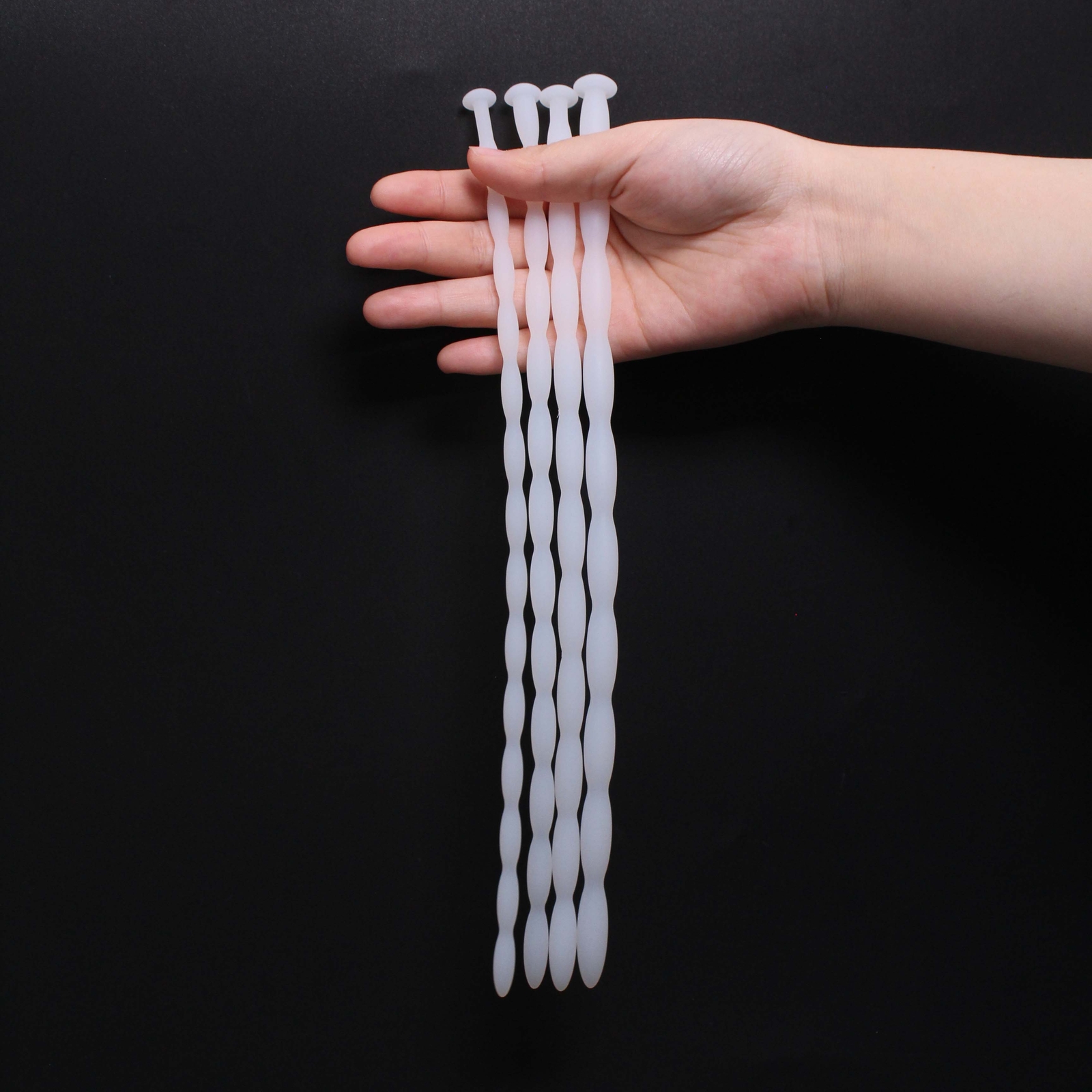 4PCS Silicone Urethral Beads Rod Plug Sounding Stretcher Sounds Dilator ...