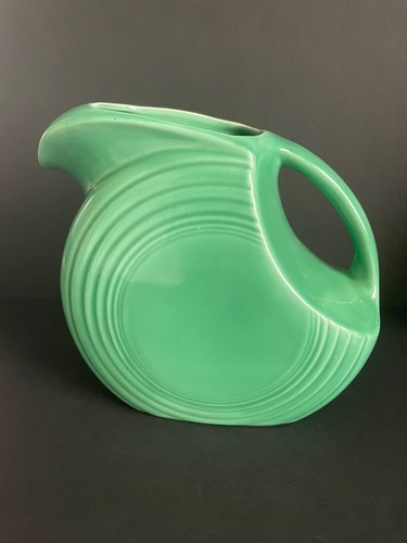 VINTAGE 1930'S ORIGINAL GREEN FIESTA DISC PITCHER FIESTAWARE ...