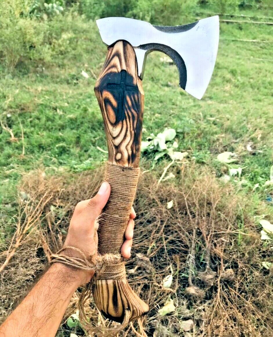 MDM WOOD AXE TOMAHAWK BEARDED VIKING HATCHET HUNTER FISHERMAN CAMPING ...