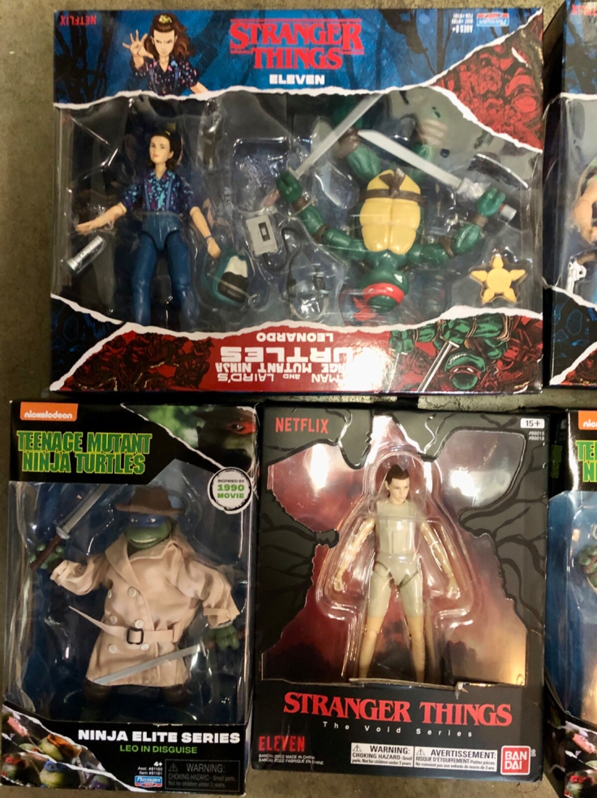 NEW Playmates/BAN DAI TMNT/Stranger Things Figures HOPPER, RAPHAEL ...