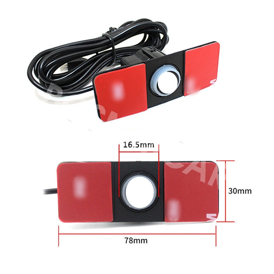 Car Reverse Rear Radar Sound Buzzer Alarm System Kit W/4 White Parking ...