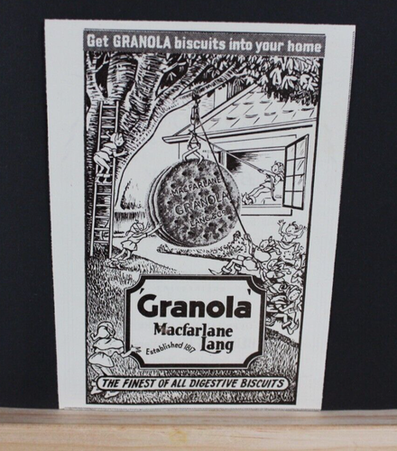 1955 Small Advert MACFARLANE LANG "GRANOLA" BISCUITS + JACK OLDING RR ...