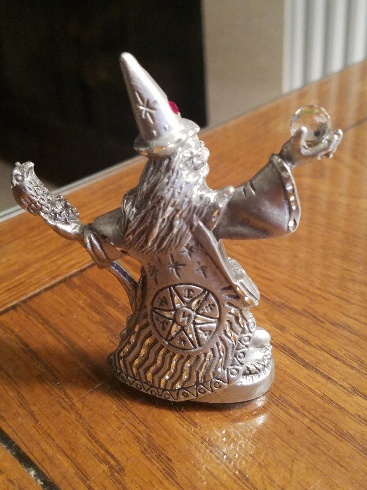 1989 Masterworks Fine PEWTER Statue Figurine Wizard Magic Sorcerer ...