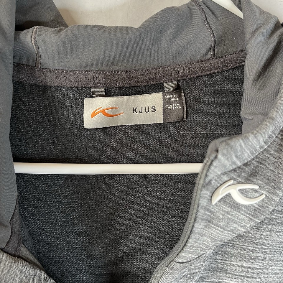 KJUS Men’s 54 XL Gray Liam Hooded Midlayer 1/4 Zip Golf Performance Pullover | eBay