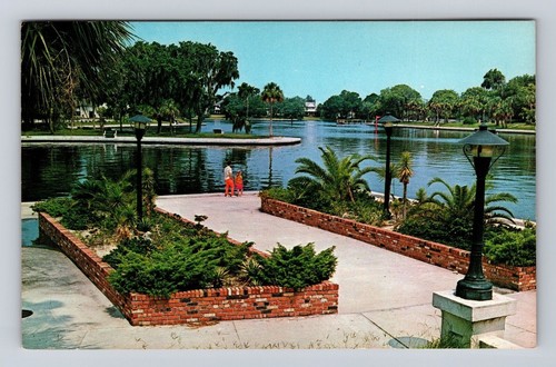 Tarpon Springs FL-Florida, Two Visitors At Spring Bayou, Vintage ...