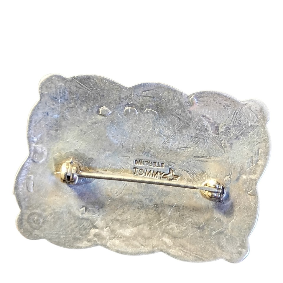 Unique TOMMY Lewis Navajo Sterling Silver Lapis Lazuli Concho Pin ...
