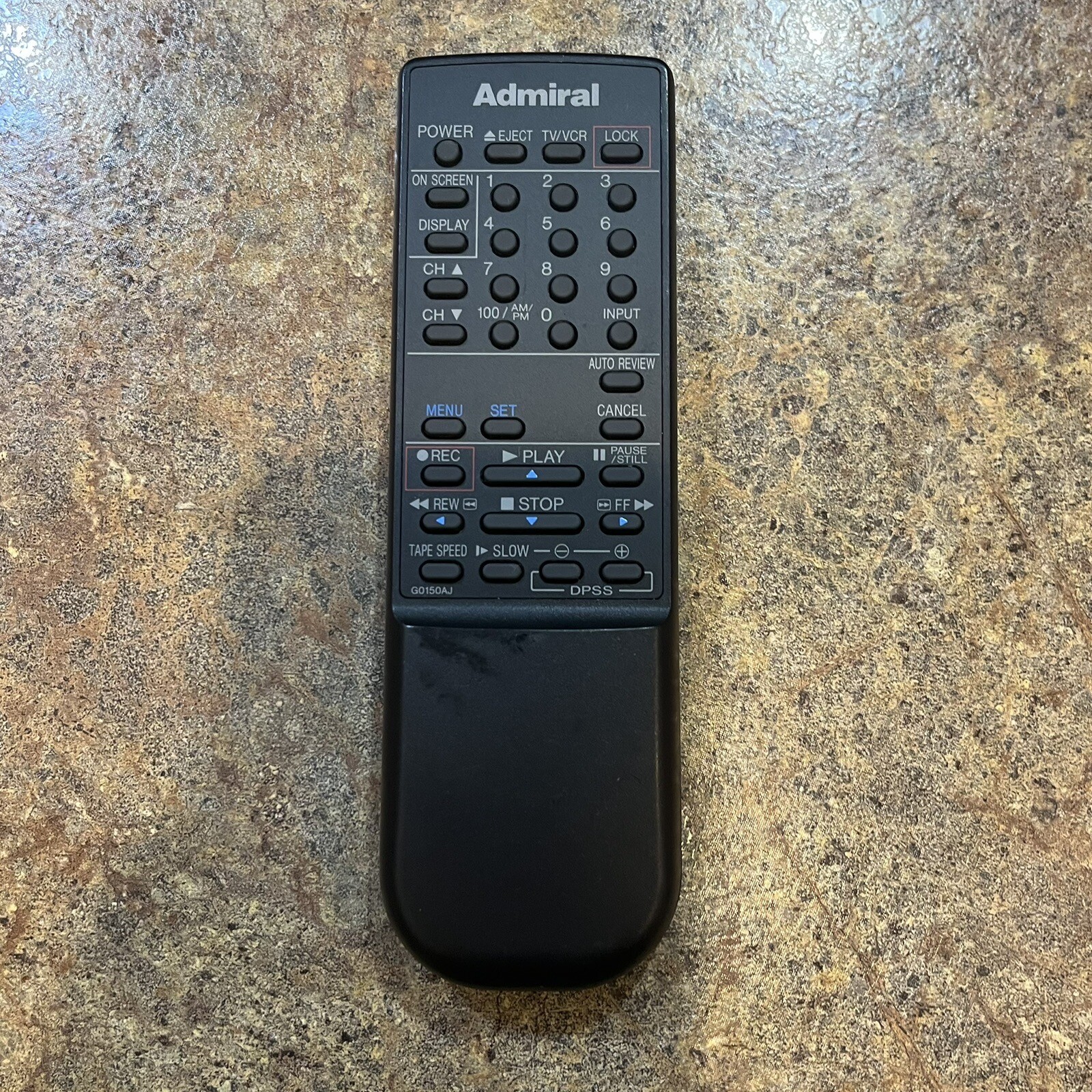 OEM Genuine Admiral G0151AJ VCR Remote Control for Jsj40421 Avd3914 for ...