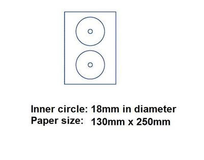2 Packs 200x CD/DVD Labels for inkjet printers, Glossy with Templates ...