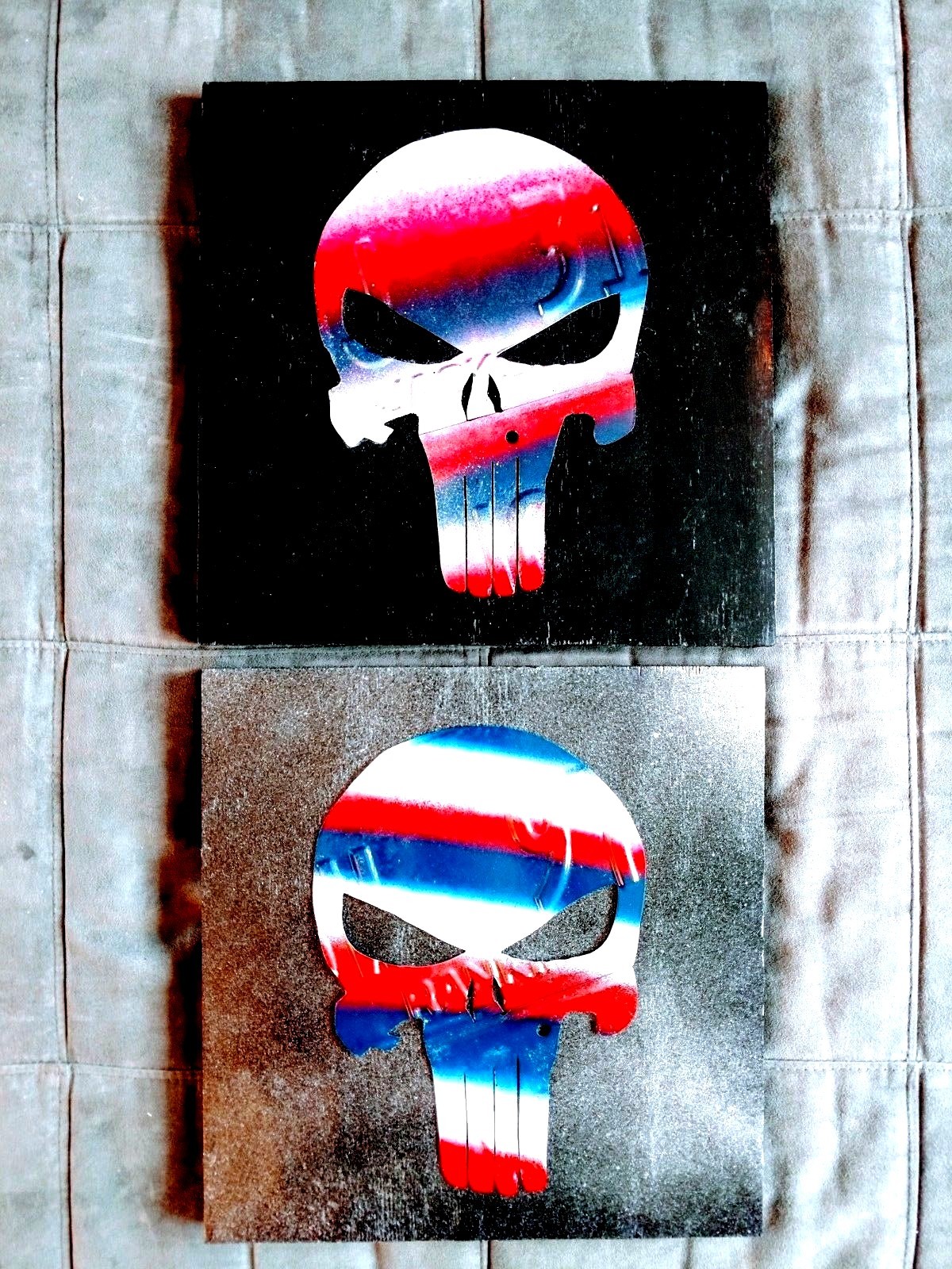CUSTOM MADE LICENSE PLATE PUNISHER SKULL!! MADE OUT OF GENUINE LICENSE ...