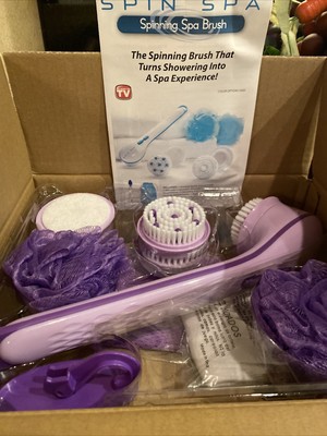 Idea Village Spin Spa Cleansing Body Brush 10-Pc Set New In Brown Box ...
